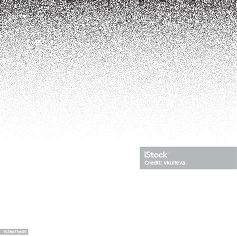 곡물은 그라디언트를 질식시켰다 퇴색된 확률적 도트워크 텍스처 무작위 그런 지 소음 배경 검은 점 얼룩 또는 입자 벽지 하프톤 벡터 흑백 배경 가리키기에 대한 스톡 벡터 아트