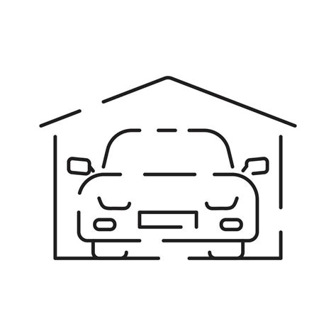 Outline Parking Barrier Icon Illustration Vector Symbol Car Park And