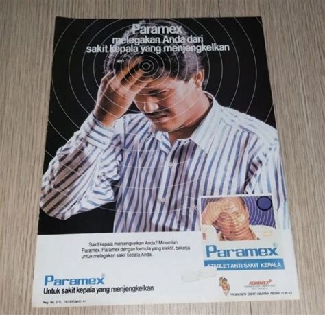Iklan Cetak Jadul Obat Paramex Antik Pajangan Di Carousell