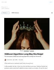 XGBoost Algorithm Long May She Reign By Vishal Morde Towards Data