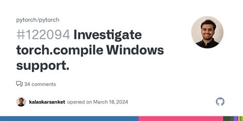 Investigate Pile Windows Support · Issue 122094 · Pytorch