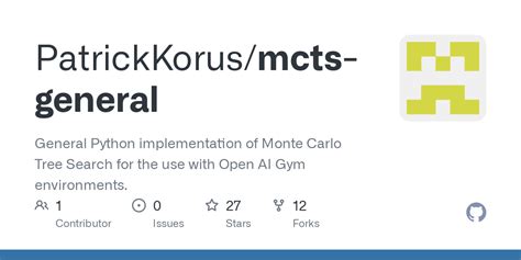 GitHub PatrickKorus Mcts General General Python Implementation Of Monte Carlo Tree Search For