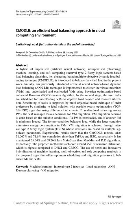 cmodlb an efficient load balancing approach in cloud computing