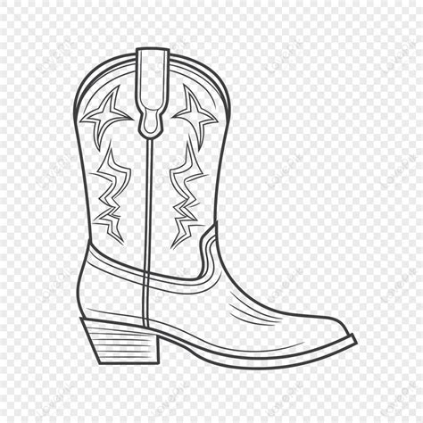 개요 카우보이 부츠 색칠 페이지 그림 스케치 드로잉 벡터라인 아트두꺼운 선 Png 일러스트 무료 다운로드 Lovepik