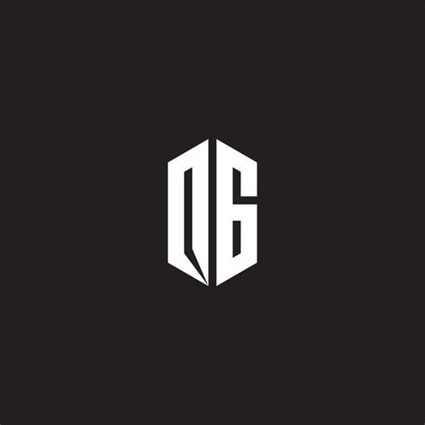 Og Logo Monograma Con Hexágono Forma Estilo Diseño Modelo 21106035