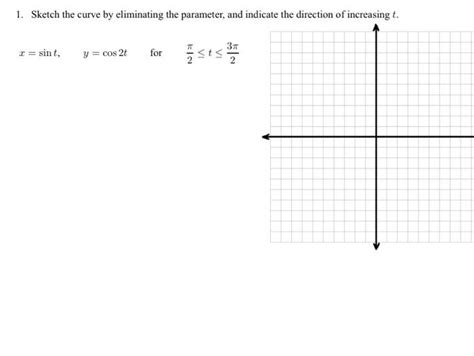 solved 1 sketch the curve by eliminating the parameter and