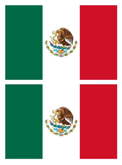 Bandeira do México para imprimir Bora Colorir
