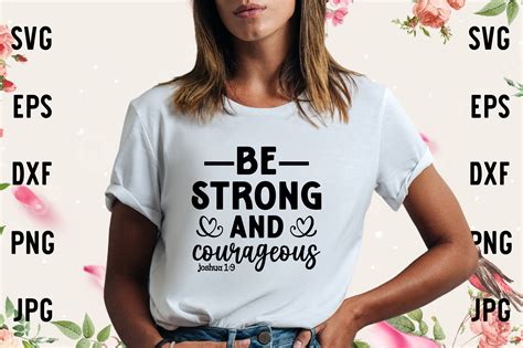 Be Strong And Courageous Joshua 19 Graphic By Clipart · Creative Fabrica