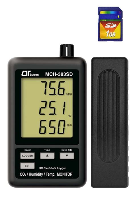Mch 383sd Sd Card Data Logger Co2 Huimidity Temp Monitor Rs 232 Usb Waco Instaruments