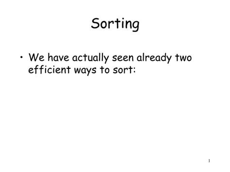 PPT Sorting PowerPoint Presentation Free Download ID 4444349
