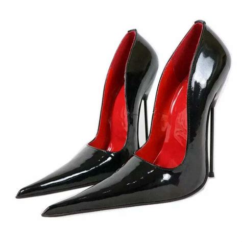 Sorbern Long Pointy Toes Women Pumps Big Size Stilettos High Heels 14cm