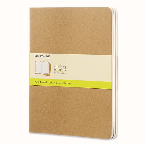 Cahier Journals Set Of 3 Kraft Brown Moleskine