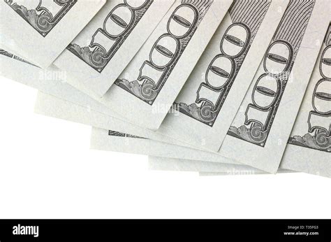 A Border Of American Money Isolated On White With Copy Space Money Border Of Hundred Dollar