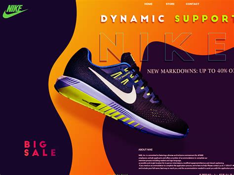 nike landing page concept freebie supply