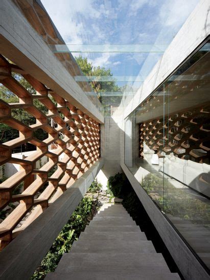Hexagonal Wooden Lattice Wraps Mexico City Home By Felipe Assadi And