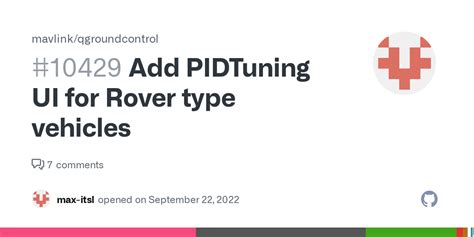 Add Pidtuning Ui For Rover Type Vehicles Issue Mavlink