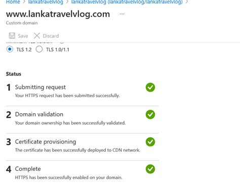Azure Cdn Custom Domain Feature Stuck At Domain Validation Step