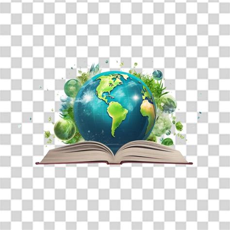 Mundo Globo Terrestre Aislado En Páginas De Libros En Forma Redonda Día