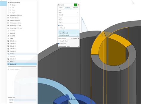 How Can I Keep My Selection After Using Offset — Onshape