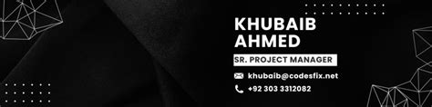Khubaib Ahmed Sr Project Manager Codesfix Linkedin