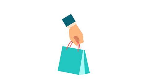 Gestos De Mano Animados Con ícono De Bolsa De íconos De Animación