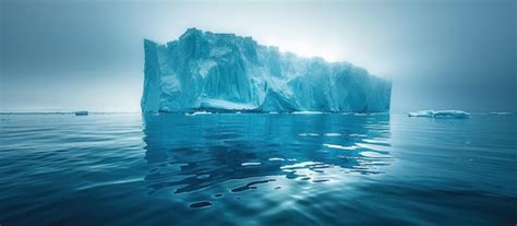 Majestic Iceberg Reflection In Arctic Waters Premium Ai Generated Image