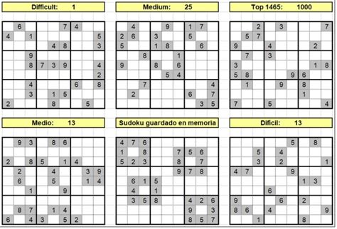 Sudoku En Excel Sudoku Hecho En Excel Sudoku Para Excel Experto En Excel Programas En