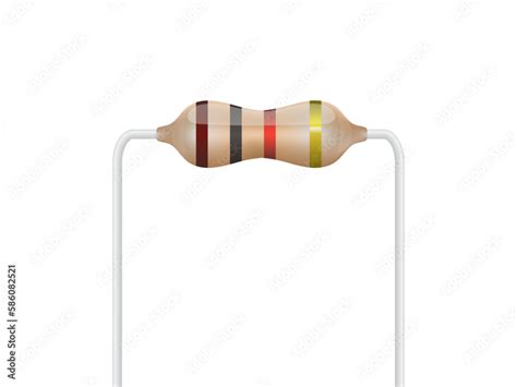 Electrical Resistor Isolated On A White Background Filled Flat Sign