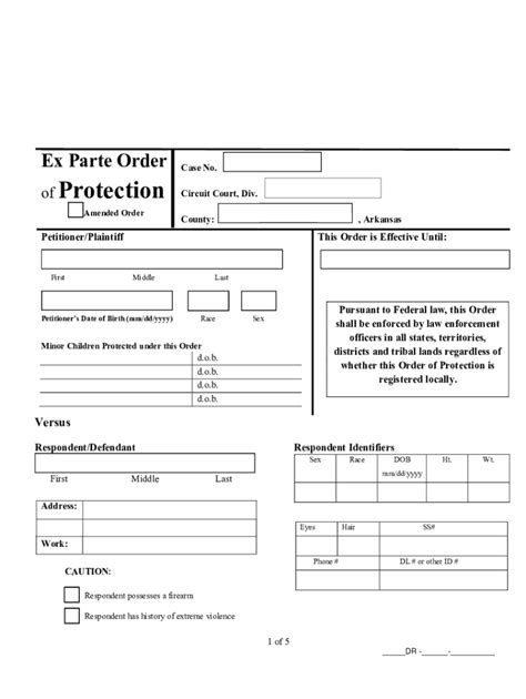 Emergency Ex Parte Order Of Custody Form Arkansas Fill Out And Sign Online Dochub