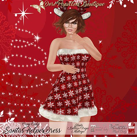 Second Life Marketplace Dpb Santas Helper Dress Red
