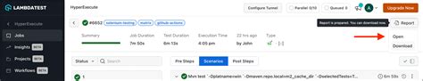 HyperExecute Job Reports LambdaTest
