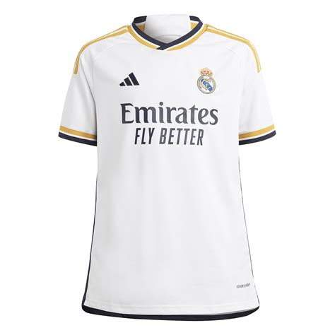 T shirt de Criança 1 º Equipamento Real Madrid CF 2023 2024 adidas