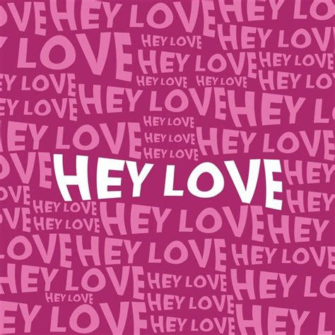 Premium Vector Hey Love Cover Banner Vinyl Cover Square Poster
