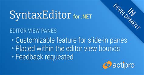 Syntaxeditor Vnext Editor View Panes The Actipro Blog