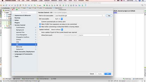 Java Android Studio Failed To Create Github Repo Stack Overflow
