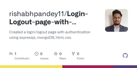 github rishabhpandey11 login logout page with authentication created a login logout page with
