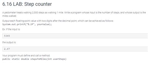 solved 6 16 lab step counter a pedometer treats walking
