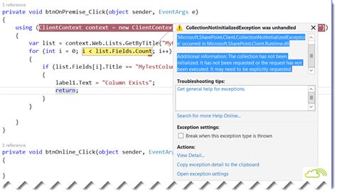 The Collection Has Not Been Initialized Error In SharePoint