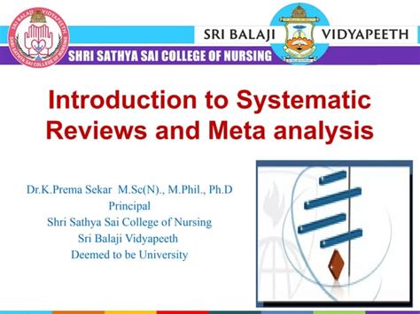 Introduction To Systematic Reviews And Meta Analysis Pptx