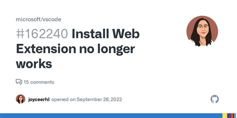 Install Web Extension No Longer Works · Issue 162240 · Microsoft