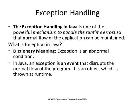 Chapter Exception Handling Pdf
