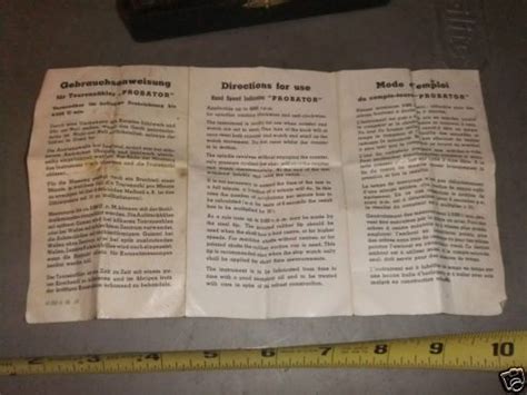 Antique German Made Hand Speed Indicator Gauge The Probator In Original Box TZSupplies Com