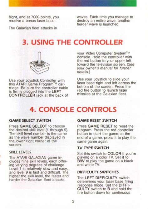 Atari 2600 Vcs Galaxian Scans Dump Download Screenshots Ads