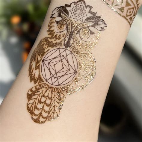Aresvns Tatuaje temporal metálico de 70 8 hojas de tatuajes falsos