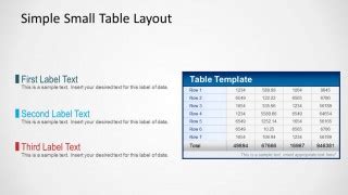 Table Template For PowerPoint SlideModel