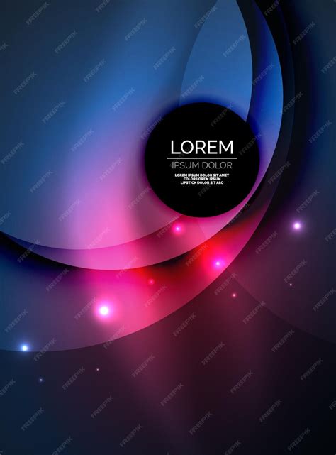 Premium Photo Overlapping Circles On Glowing Abstract Background