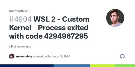 WSL 2 Custom Kernel Process Exited With Code 4294967295 Issue