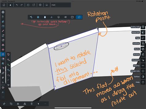 Sketchup Ipad Rotate Tool Not Listening To Selections Sketchup For