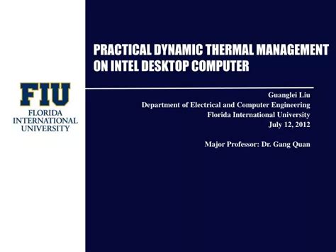 Ppt Practical Dynamic Thermal Management On Intel Desktop Computer Powerpoint Presentation