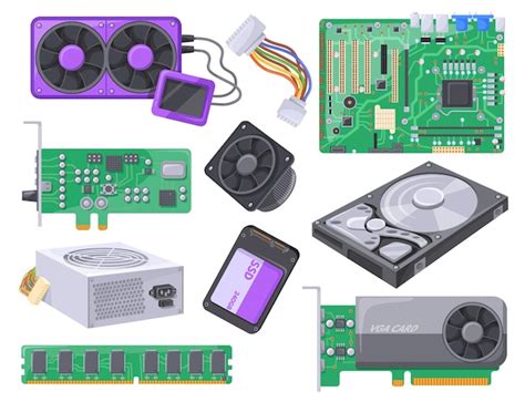 Asamblea De PC Componentes De Computadora Dentro Del Dispositivo Placa